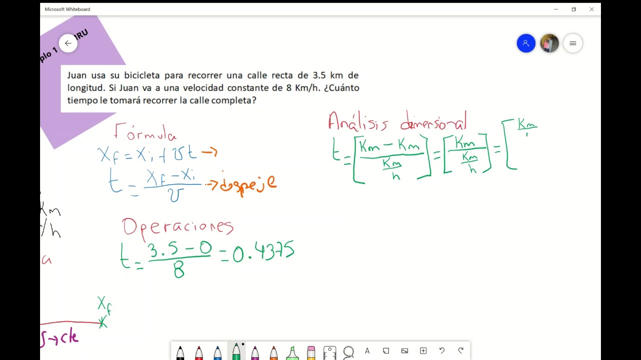 ejemplo 1 MRU - YouTube