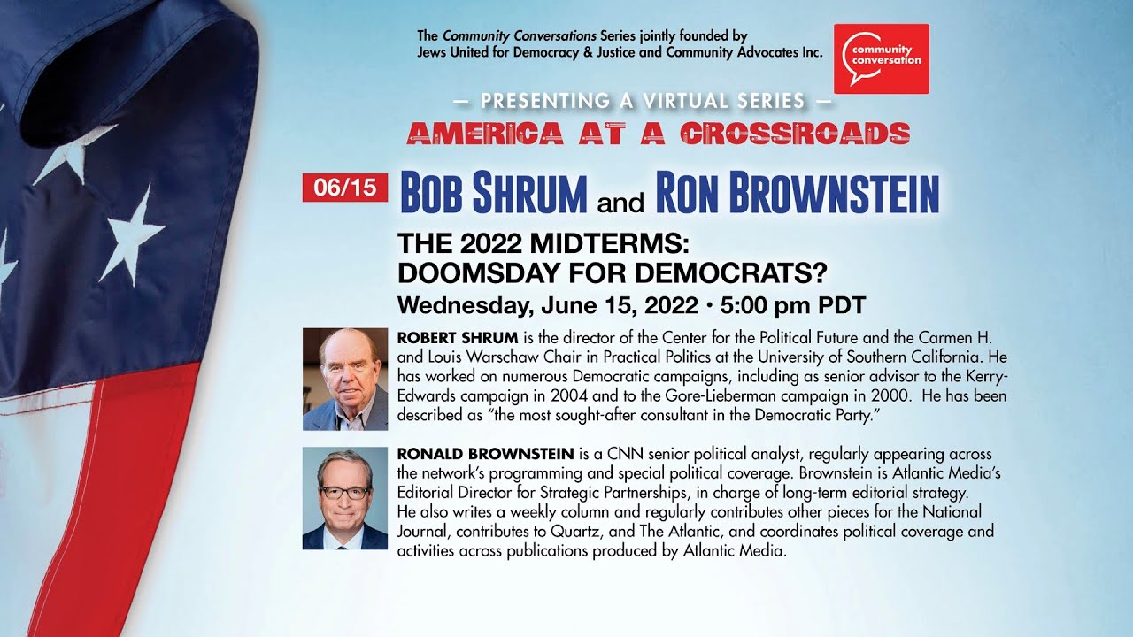 Bob Shrum and Ron Brownstein | America at a Crossroads - YouTube