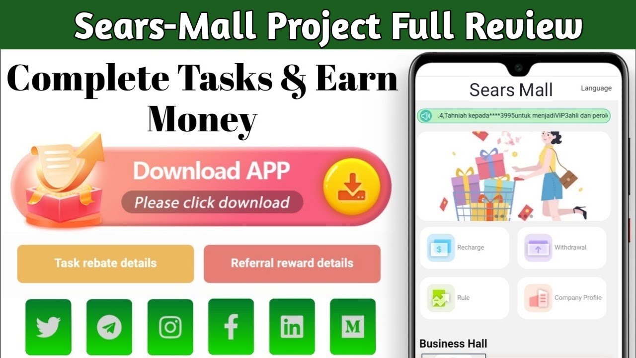 Sears-Mall Project Full Review 🌟 || Live Deposit & Withdrawal Proof ...