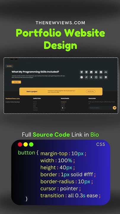 Portfolio Website Design Shorts Csstricks Coder Coding Codinglife Javascript