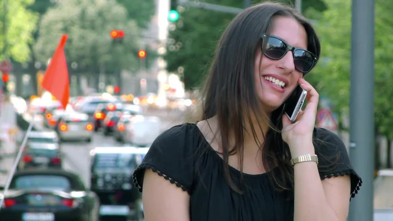 Woman on Cellphone Talking and Smoking Stock Video - YouTube