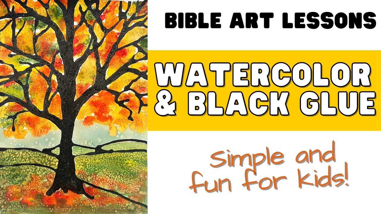 How to Paint Easy Fall Tree with Watercolors - YouTube