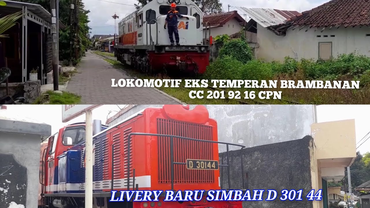Livery Baru Lokomotif D 301 44 & masuknya lokomotif yang menemper mobil ...