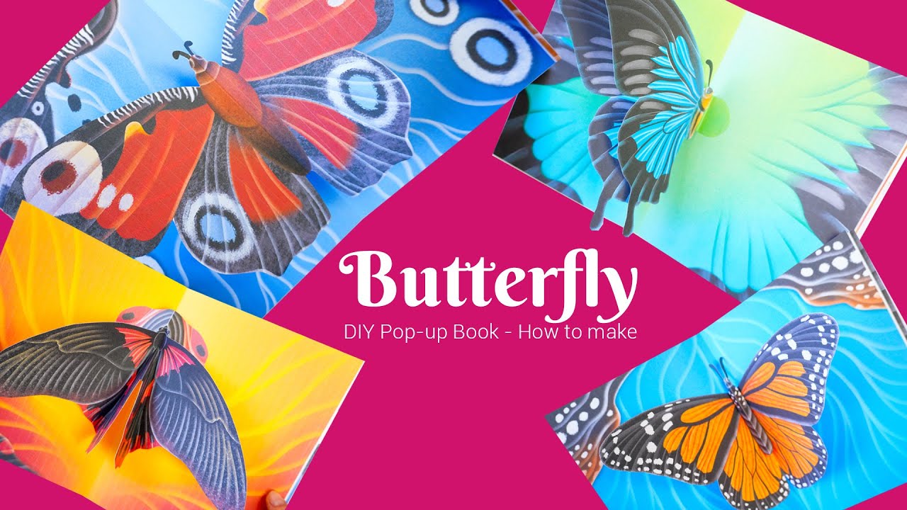 DIY Butterflies Pop-Up Book – Fun & Easy Papercraft Craft! - YouTube