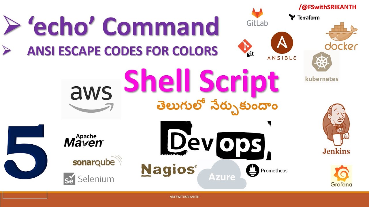 Echo In Shell Script Shell Script తెలుగులో Devops 2024 Devops