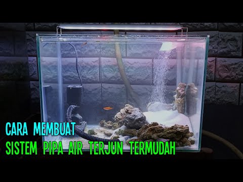 Aquascape Air Terjun 40cm | Part 1 - Membuat Sistem Pipa Waterfall Cara Ter-Mudah