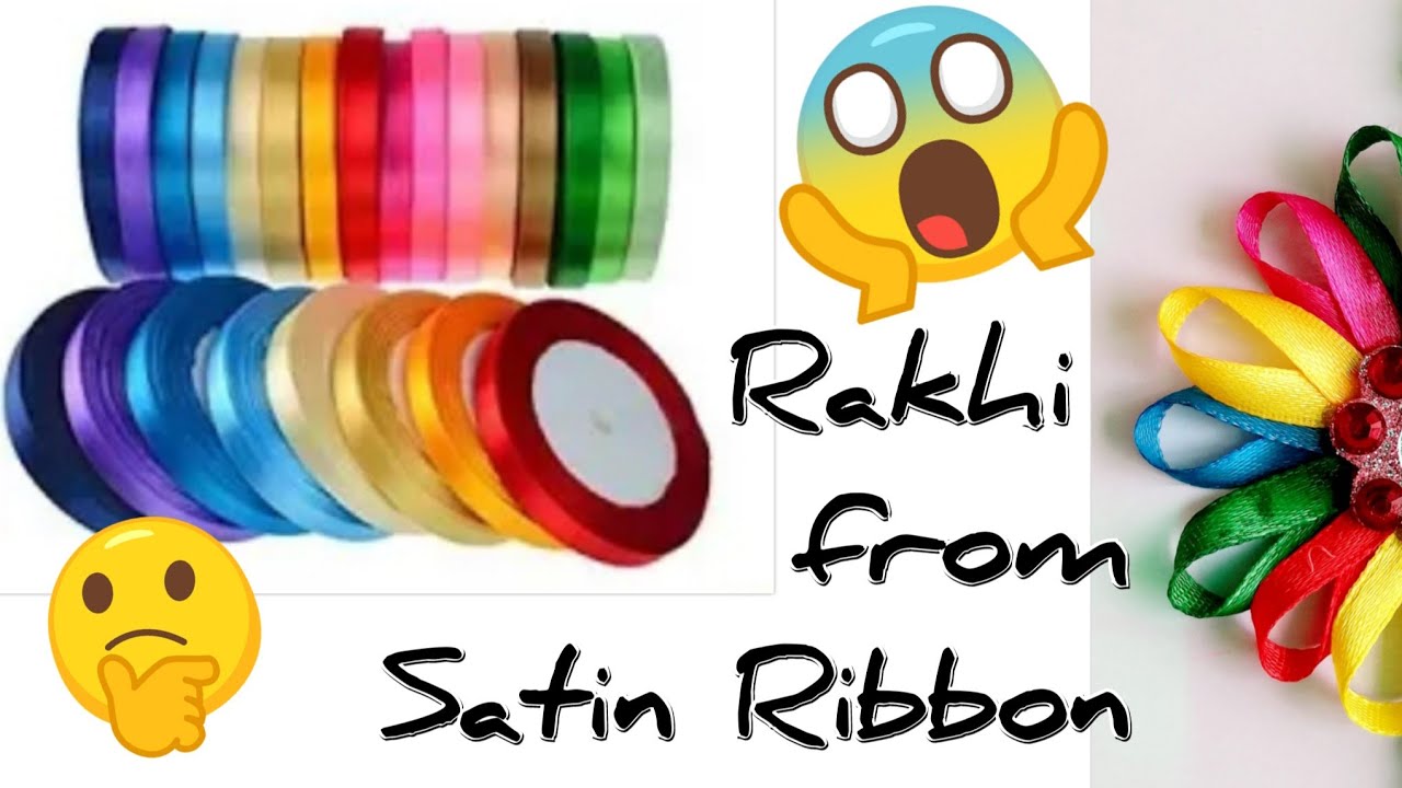 DIY Ribbon Rakhi/Multicolor Ribbon Rakhi/How to make Rakhi from Ribbon ...