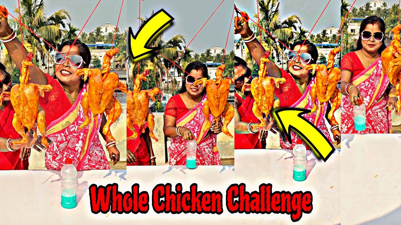 Full Whole Chicken Funny Challenge - YouTube