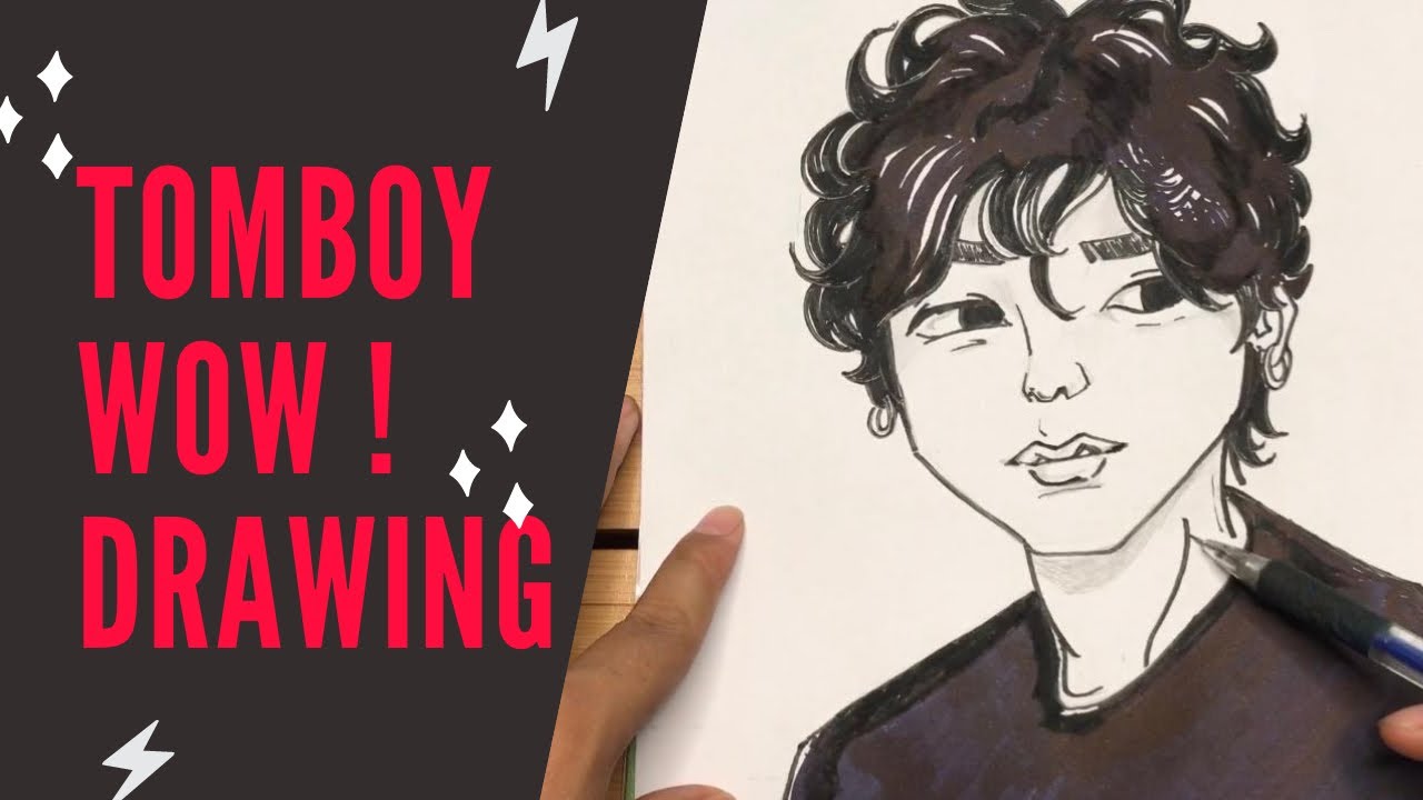 How to draw a tomboy... - YouTube