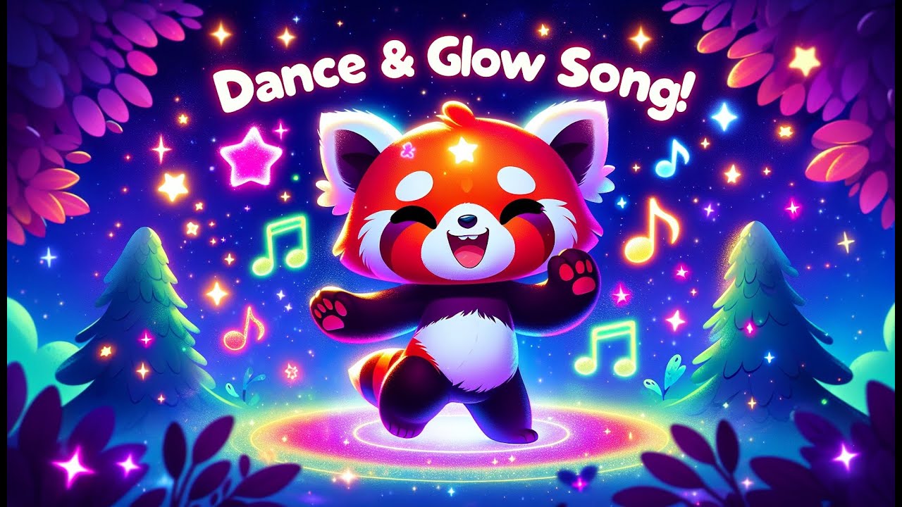 🌟 Red Star Panda: Dance & Glow Adventure Song! - YouTube