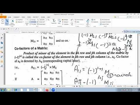Lecture#26// B.Com(Hons) // Sem#1// Business Maths // Matrices and ...