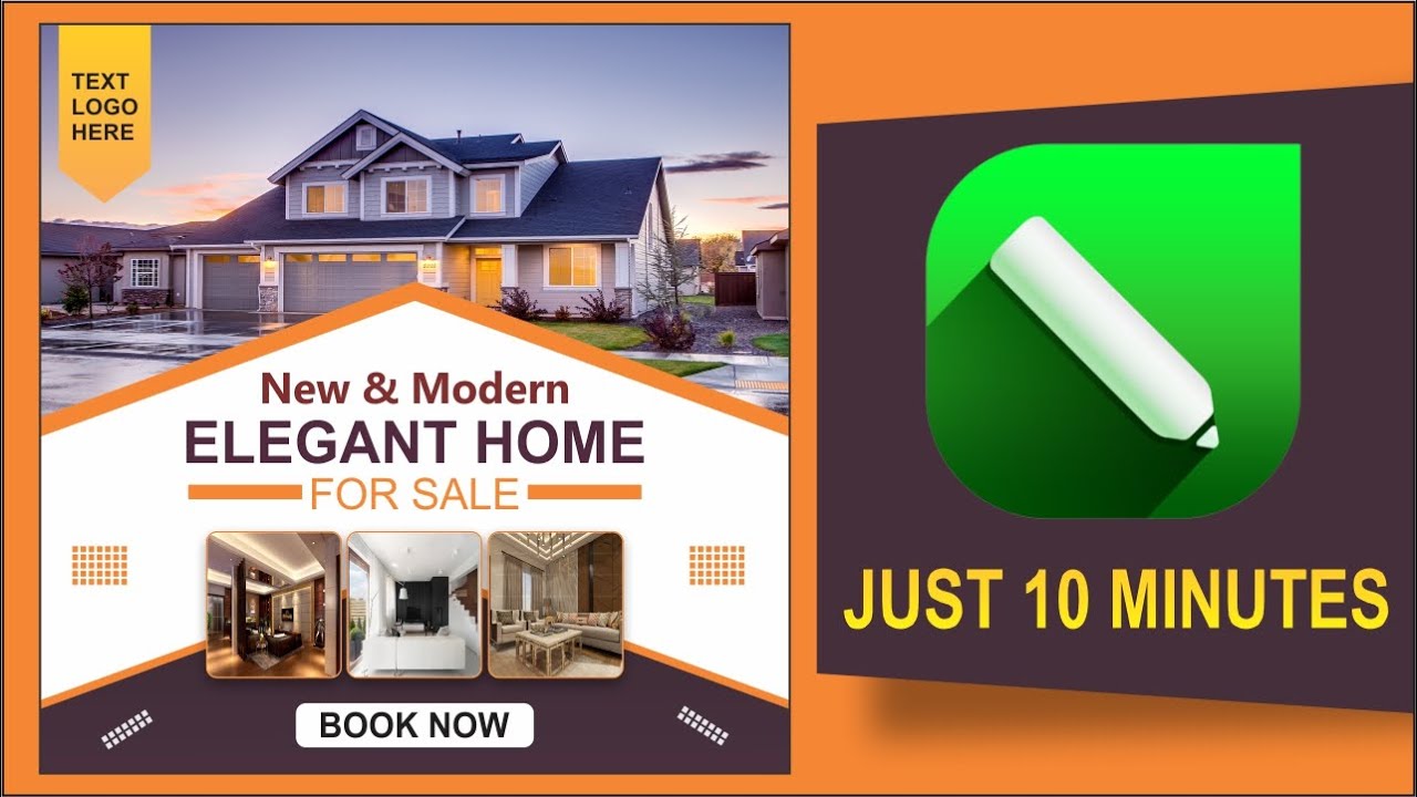 How to Make a Professional Modern House Flyer Design in Corel Draw ...
