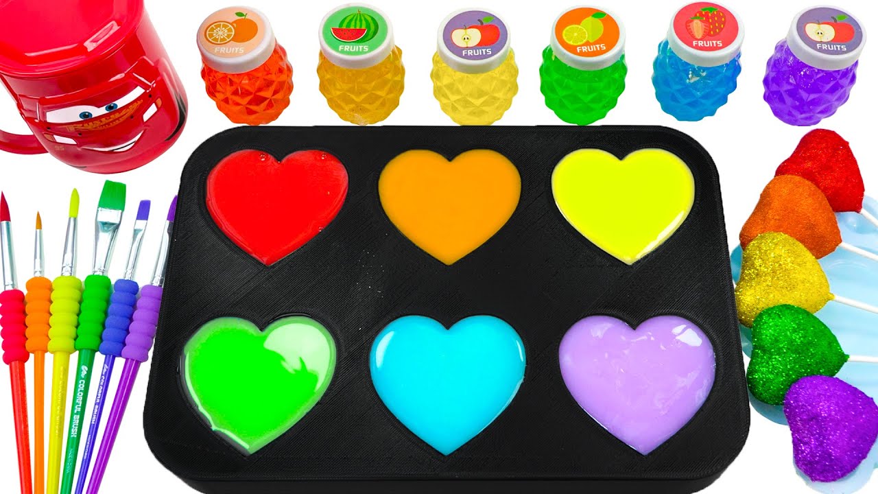 Satisfying Video Rainbow Mixing Lollipop & Color EGGS From Rainbow ...