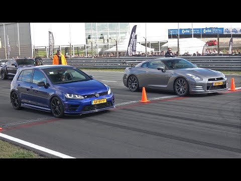 Nissan GT-R Switzer P800 vs Volkswagen Golf 7 R vs Audi RS7 Sportback