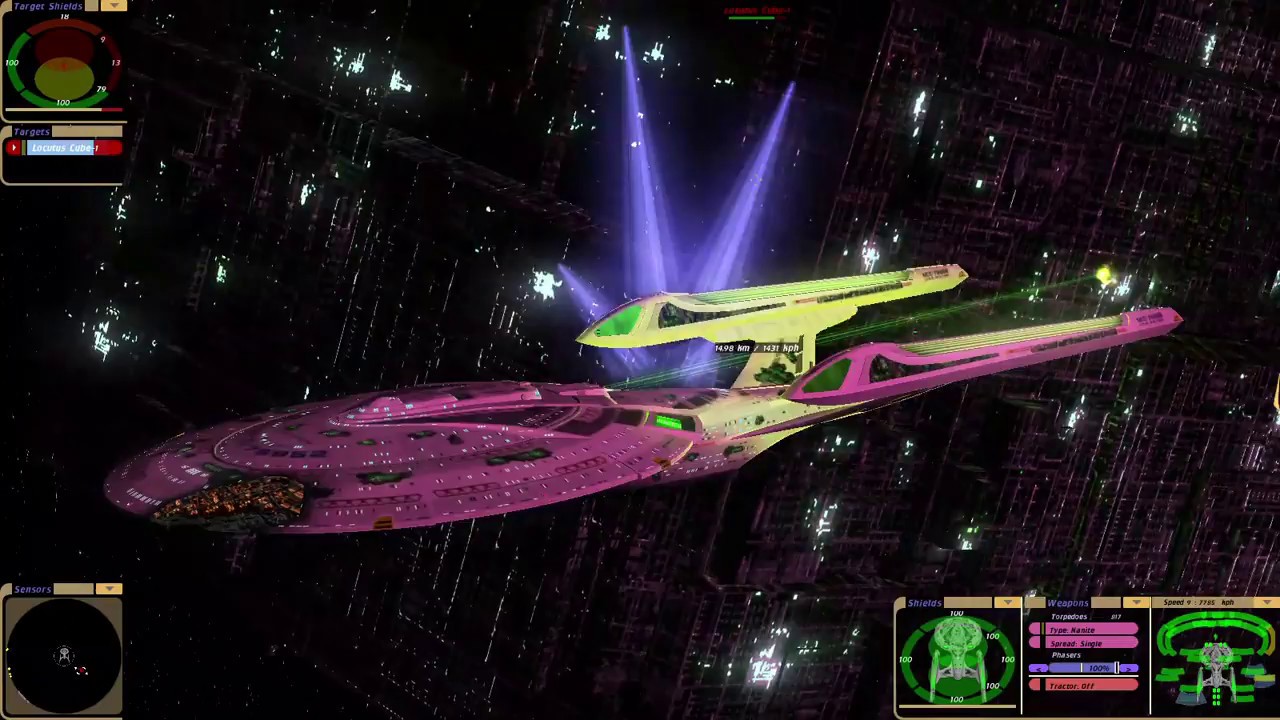 Star Trek Bridge Commander: Borg Sovereign vs Borg Cube! - YouTube