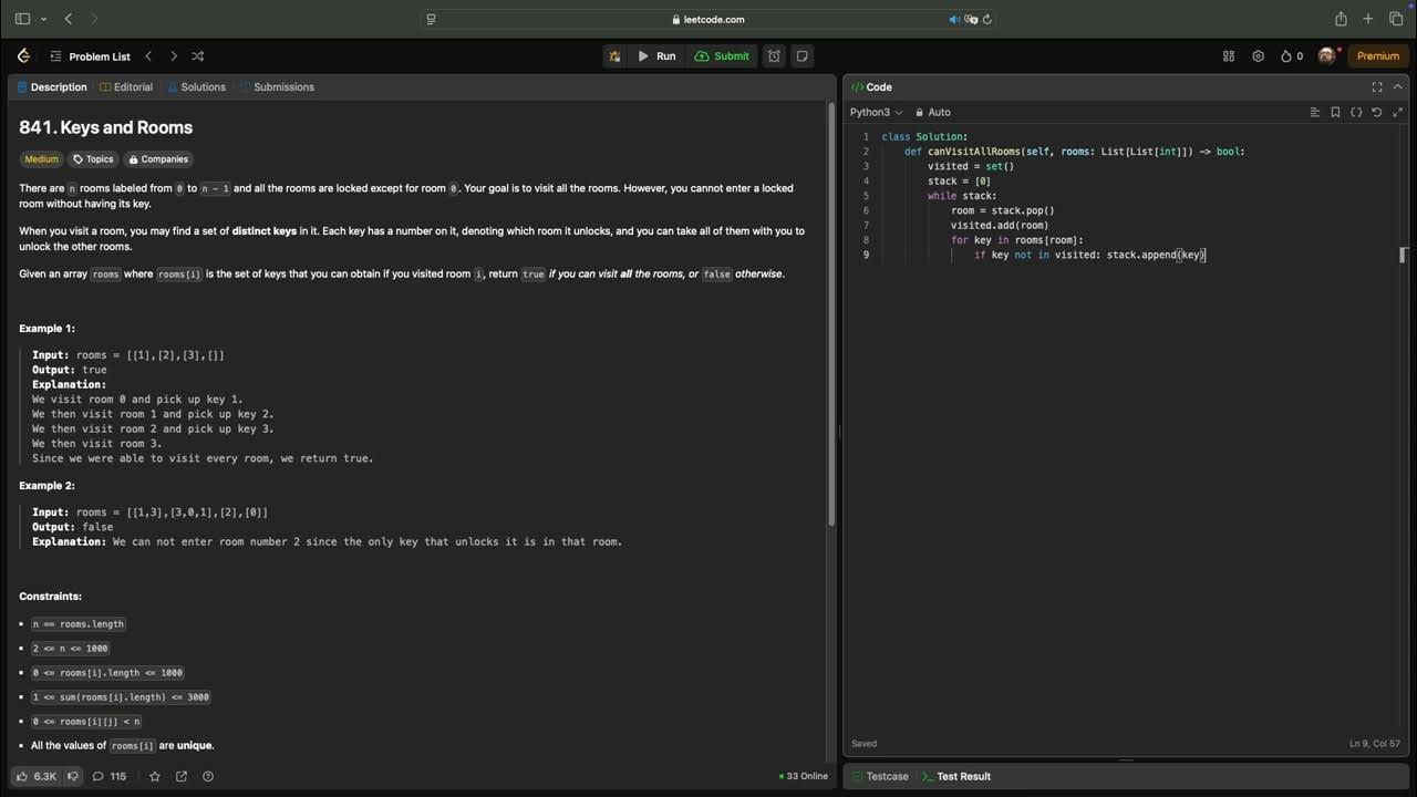 No Sound Leetcode 841: Keys and Rooms - YouTube