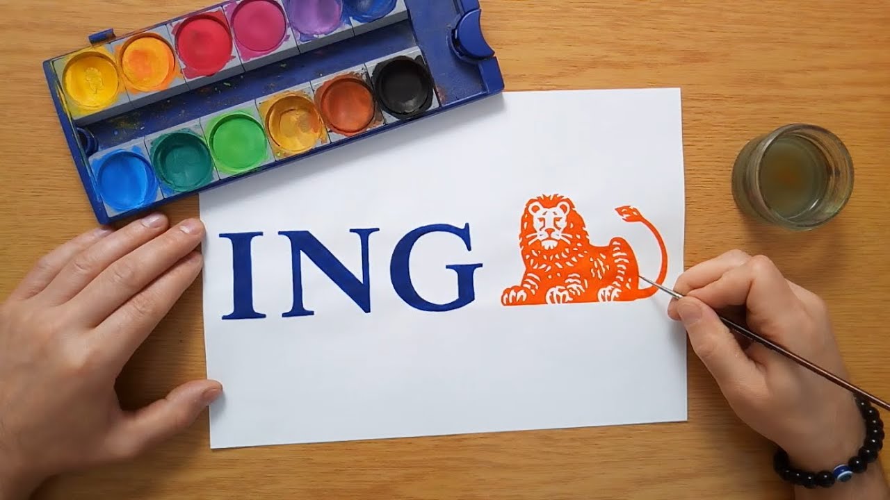 How to draw the ING logo - Hoe het ING-logo te tekenen - YouTube