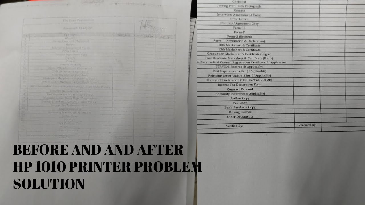 FADE printout Problem in HP laserjet 1010 printer 🖨️ blank paper# ...