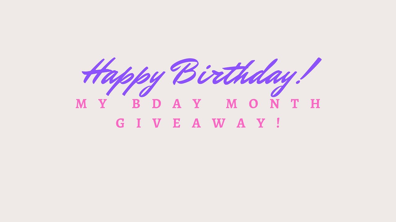 #4 Happy Birthday! My Bday Giveaway! - YouTube