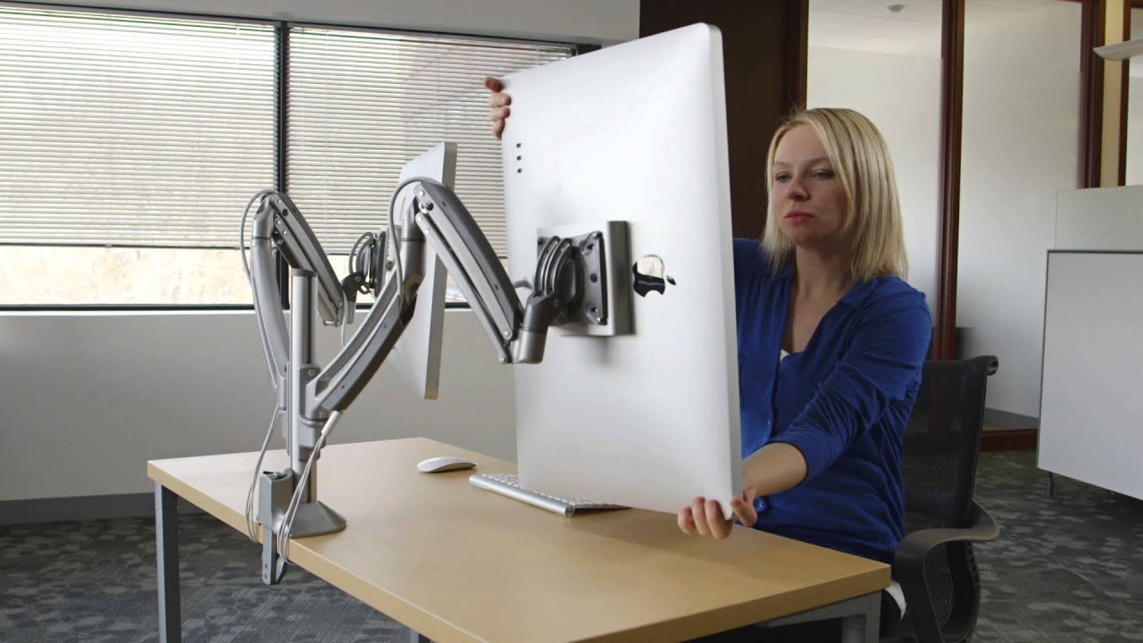 Single and Dual Monitor Mounts | Chief Kontour K1 & K2 - YouTube