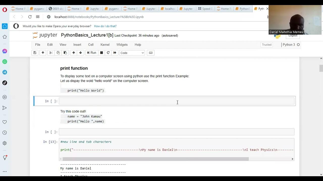 Python Programing Basics Lecture 1 Youtube