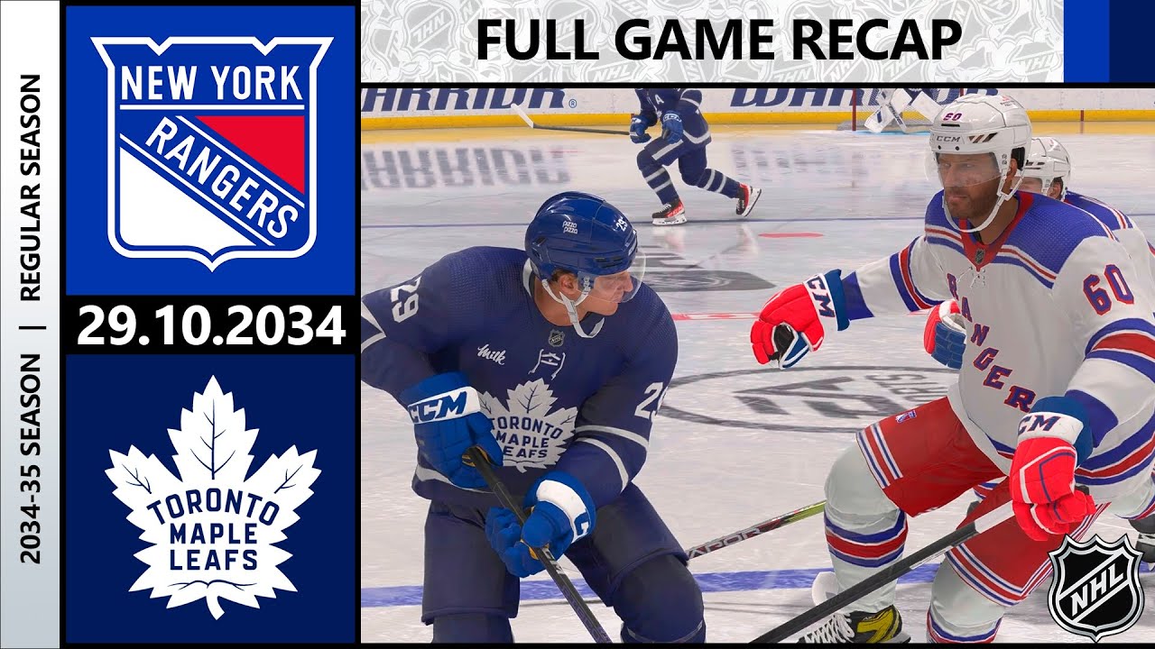 NHL 24 - New York Rangers vs Toronto Maple Leafs | Regular Season, Game ...