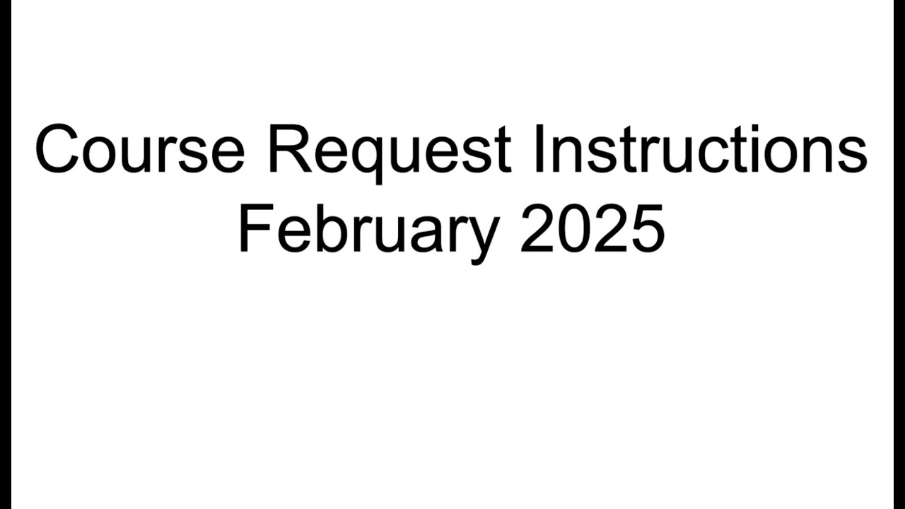 How to request courses in Synergy - YouTube