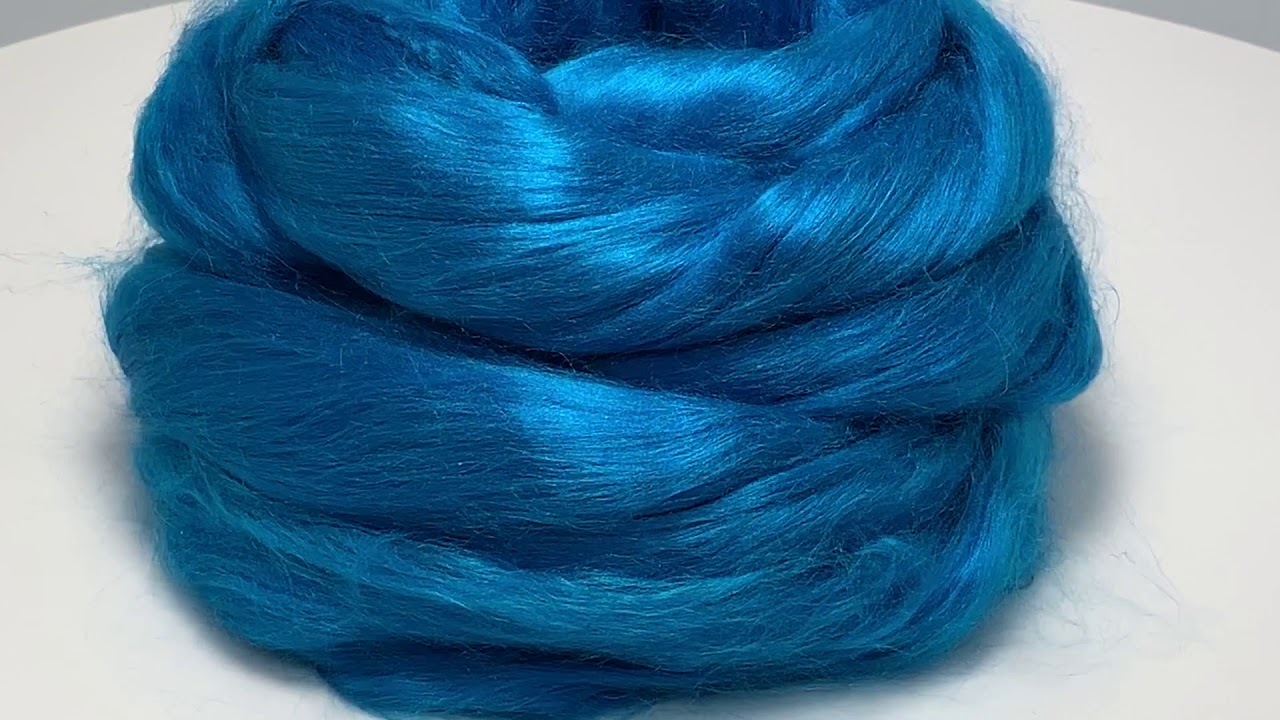 Cyan - Dyed Mulberry Silk - YouTube
