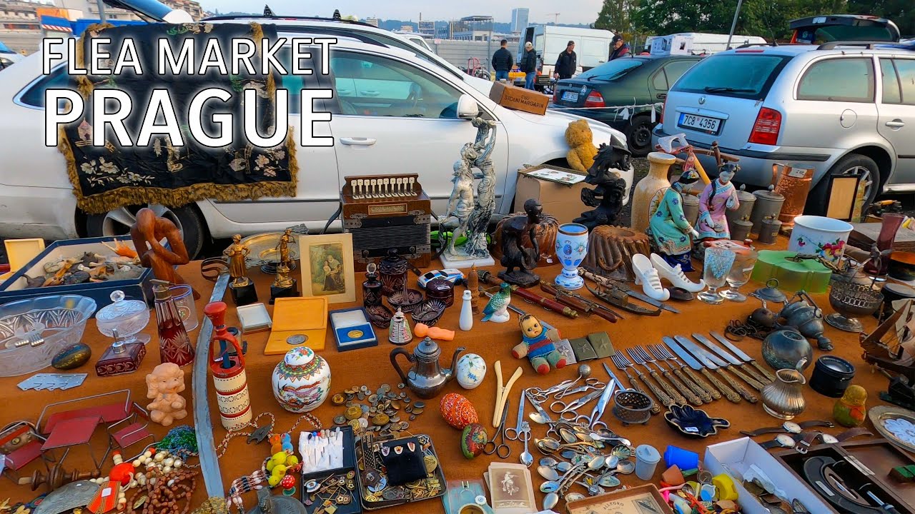 PRAGUE FLEA MARKET - 4K Walking tour: A walk in Prague's flea market ...