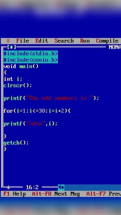 How to print odd numbers in C language program || #clanguage #study #Bsc.C.S. || - YouTube