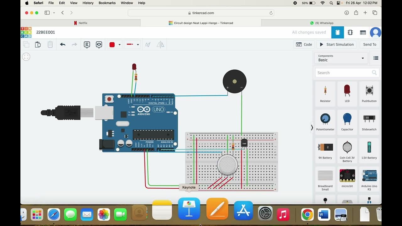 Fire Alarm System Project by Arduino on TinkerCad - YouTube
