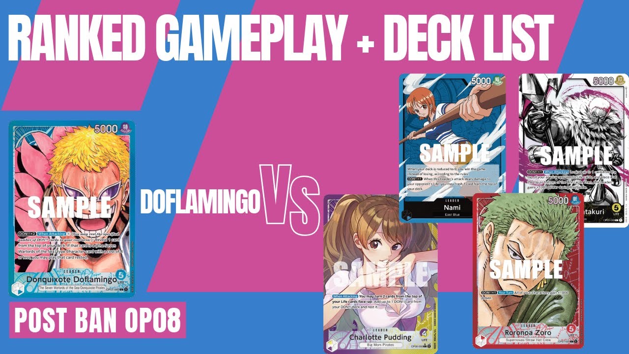 OP08 Doffy vs Pudding, Nami, Zoro, Katakuri Ranked Sim Gameplay One ...