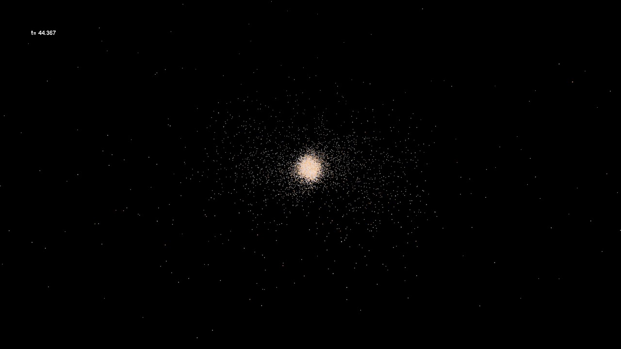N-body galaxy formation and collision simulation - YouTube