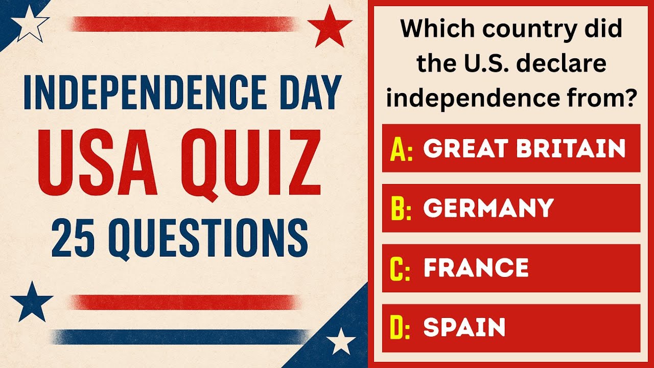 Independence Day - USA Quiz | 25 Questions on the Birth of United ...