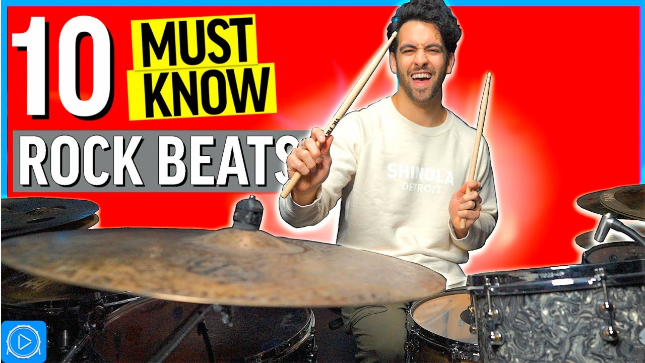 10 MUST KNOW Rock Beats For Beginner Drummers - YouTube