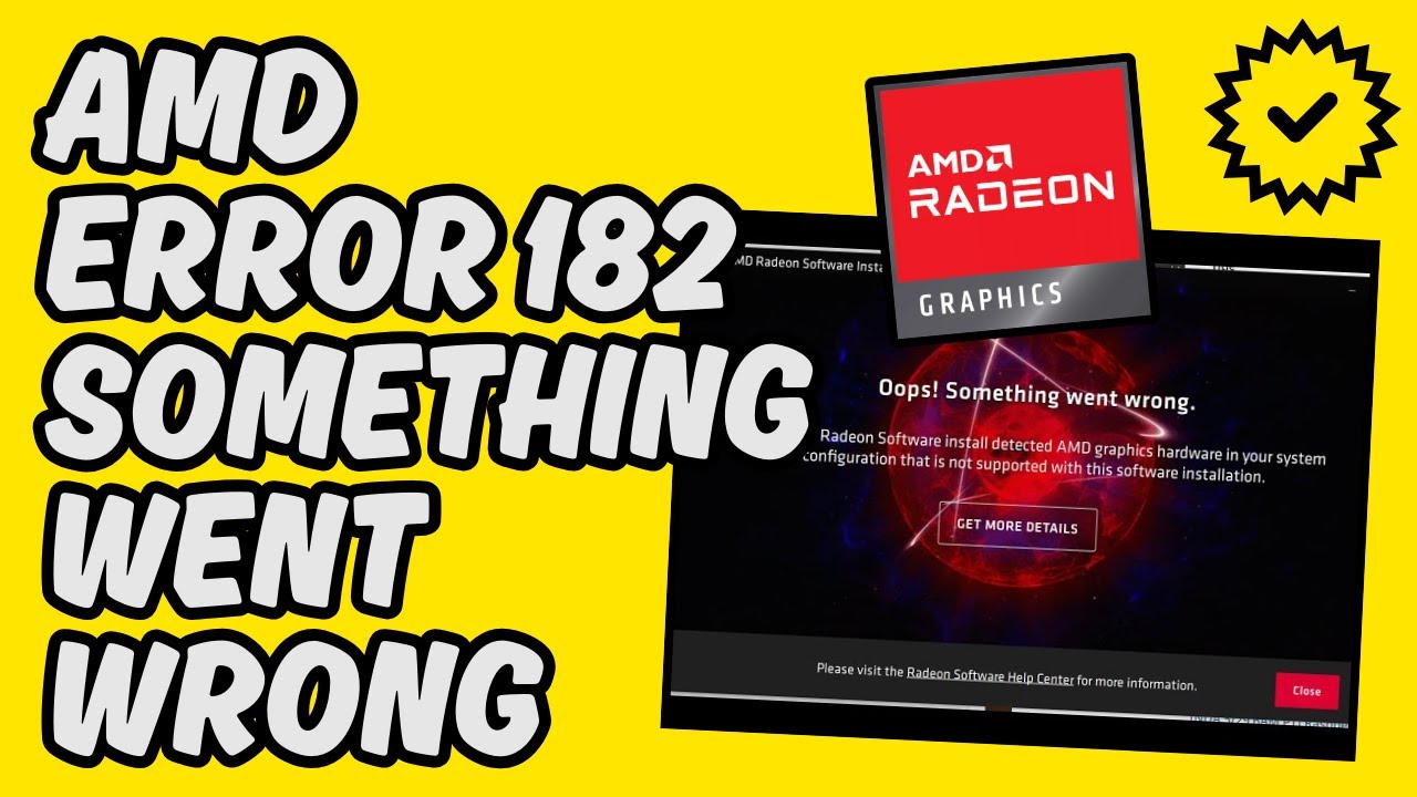 [Easy Fix] AMD Error 182 Something Went Wrong - YouTube