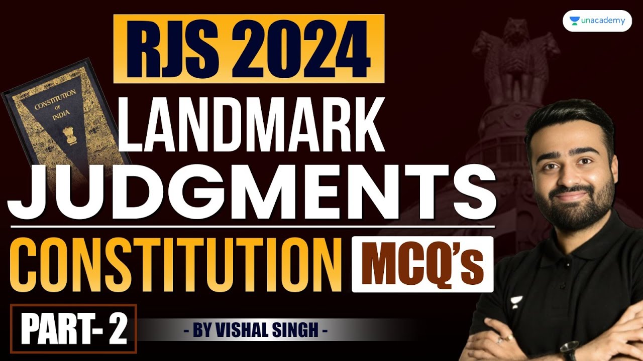 RJS 2024: Landmark Judgments MCQs in Constitution | Vishal Singh - YouTube