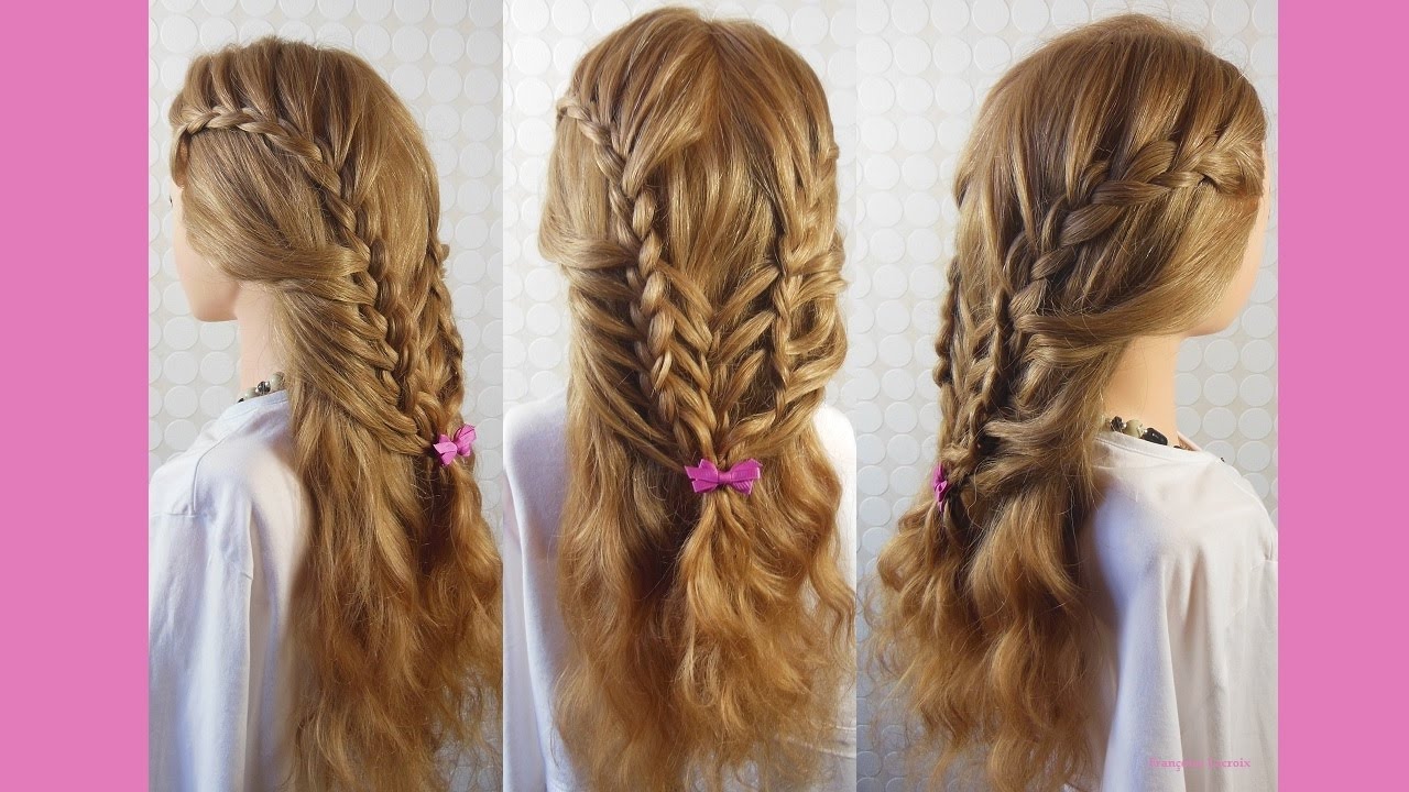 Coiffure avec tresses facile et rapide | Easy hairstyle with braids ...