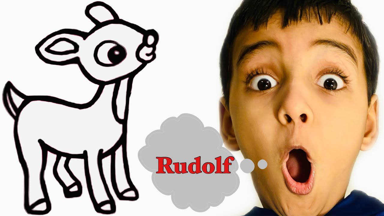 My Cute Rudolf Drawing! Learn how to draw a Rudolph. - YouTube