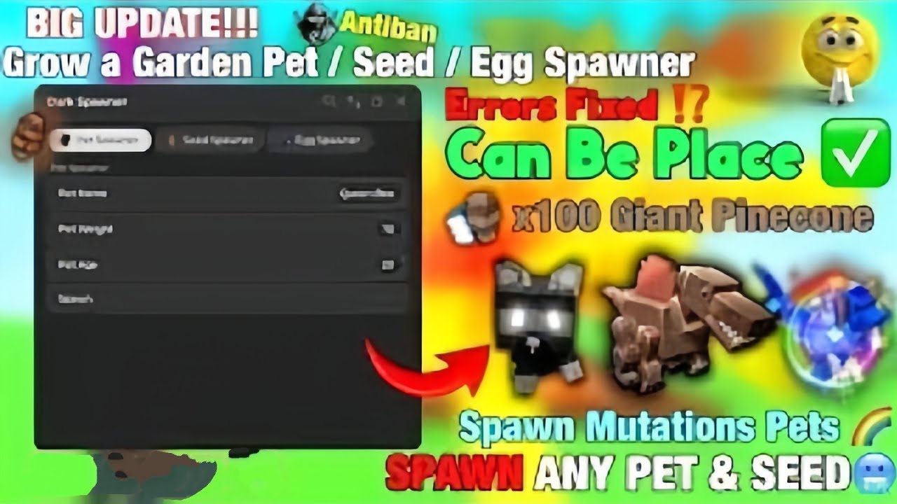 [🧬PET MUTATION🧬] GROW A GARDEN SCRIPT | UPDATED PET SPAWN SEED SPAWN EGG SPAWN | 2025 ‼️ - YouTube