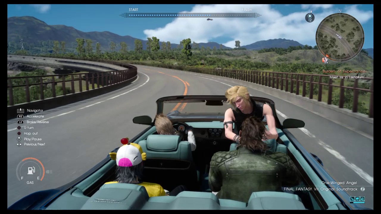 FFXV One Winged Angel Regalia Car Trip - YouTube