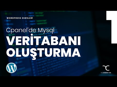 1- Cpanel'de Mysql Veritabanı Oluşturma | Wordpress Dersleri