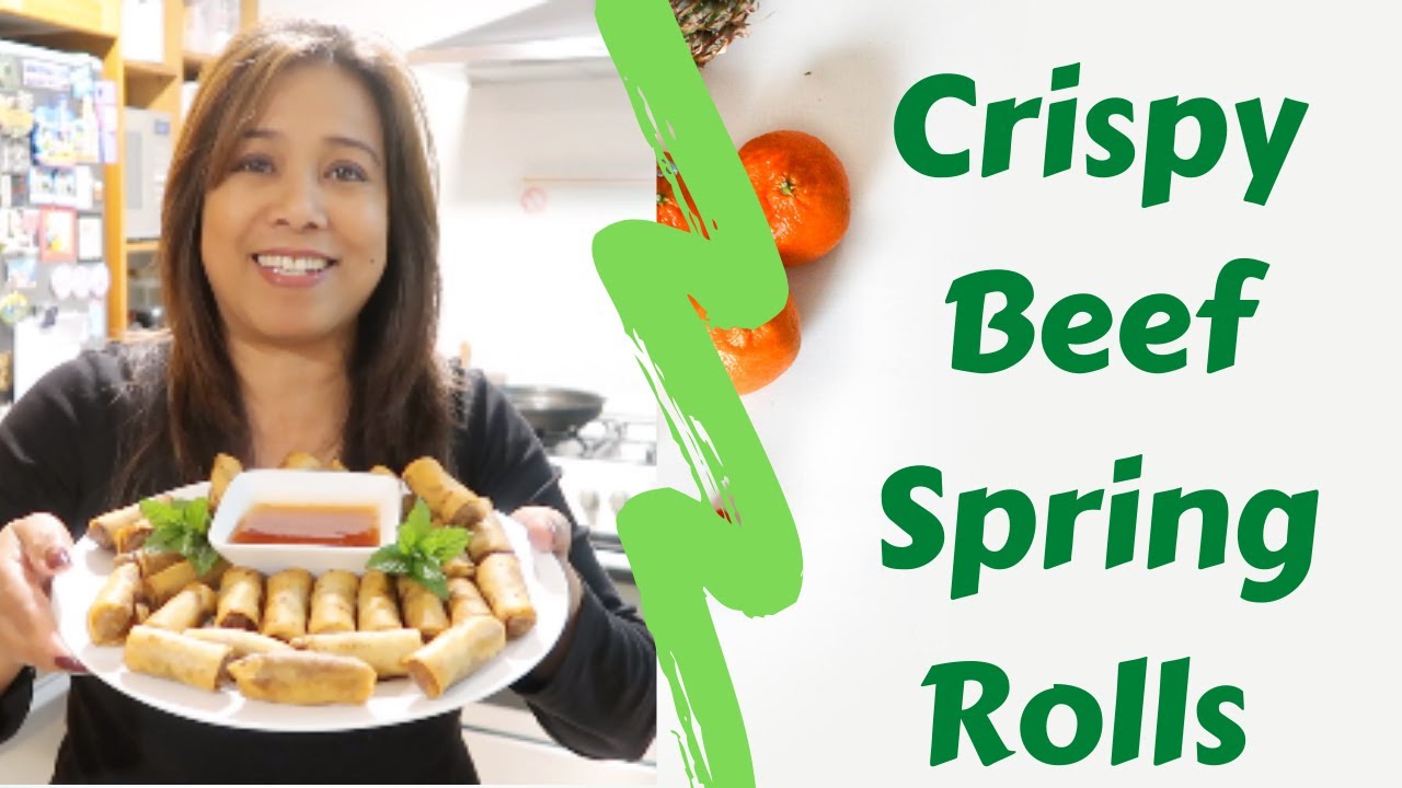 CRISPY BEEF SPRING ROLLS ( lumpiang shanghai vietnamese spring rolls ...