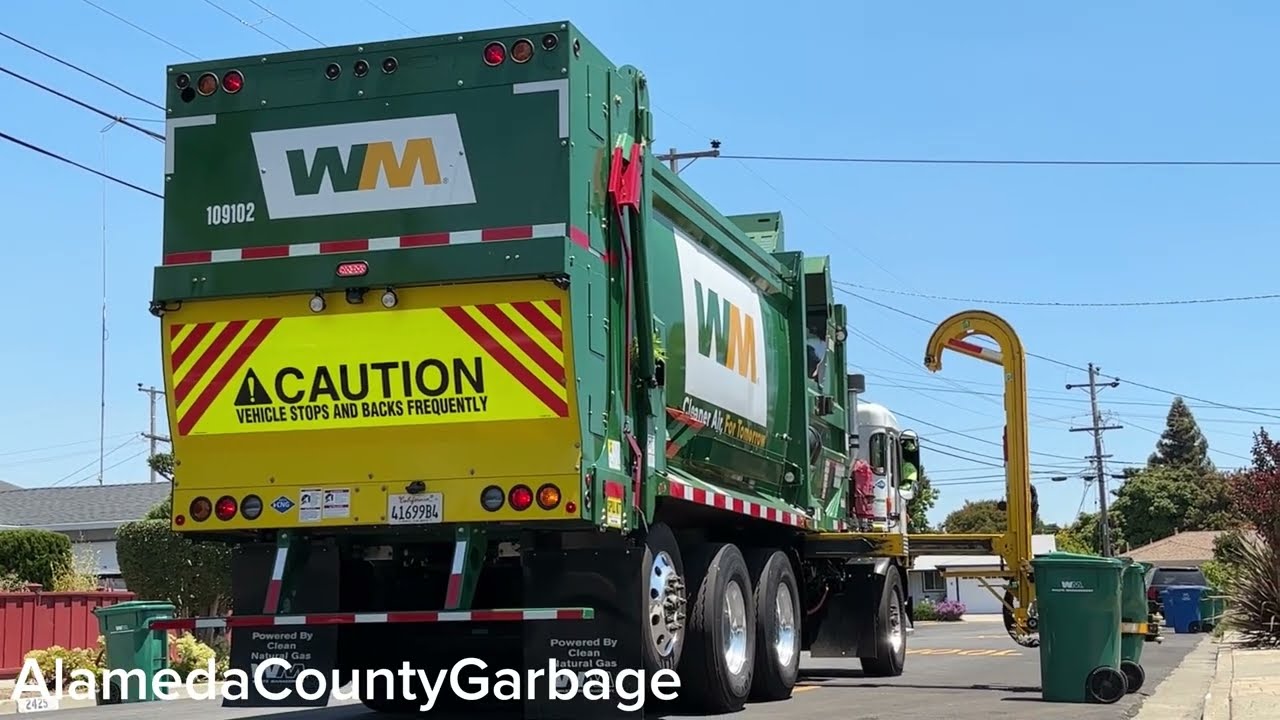Waste Management Of Alameda County Peterbilt 520 On Greens - YouTube
