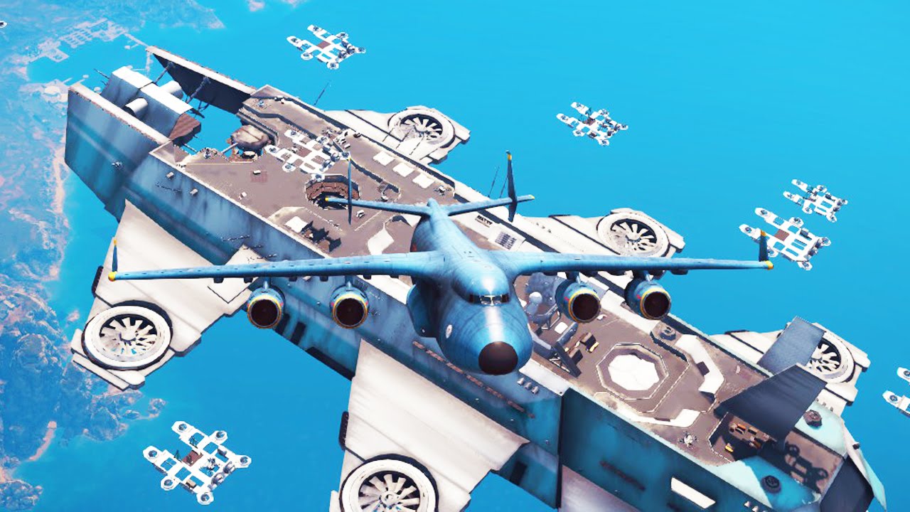 LANDING A CARGO PLANE ON AN AIRSHIP? (Just Cause 3 Sky Fortress DLC ...