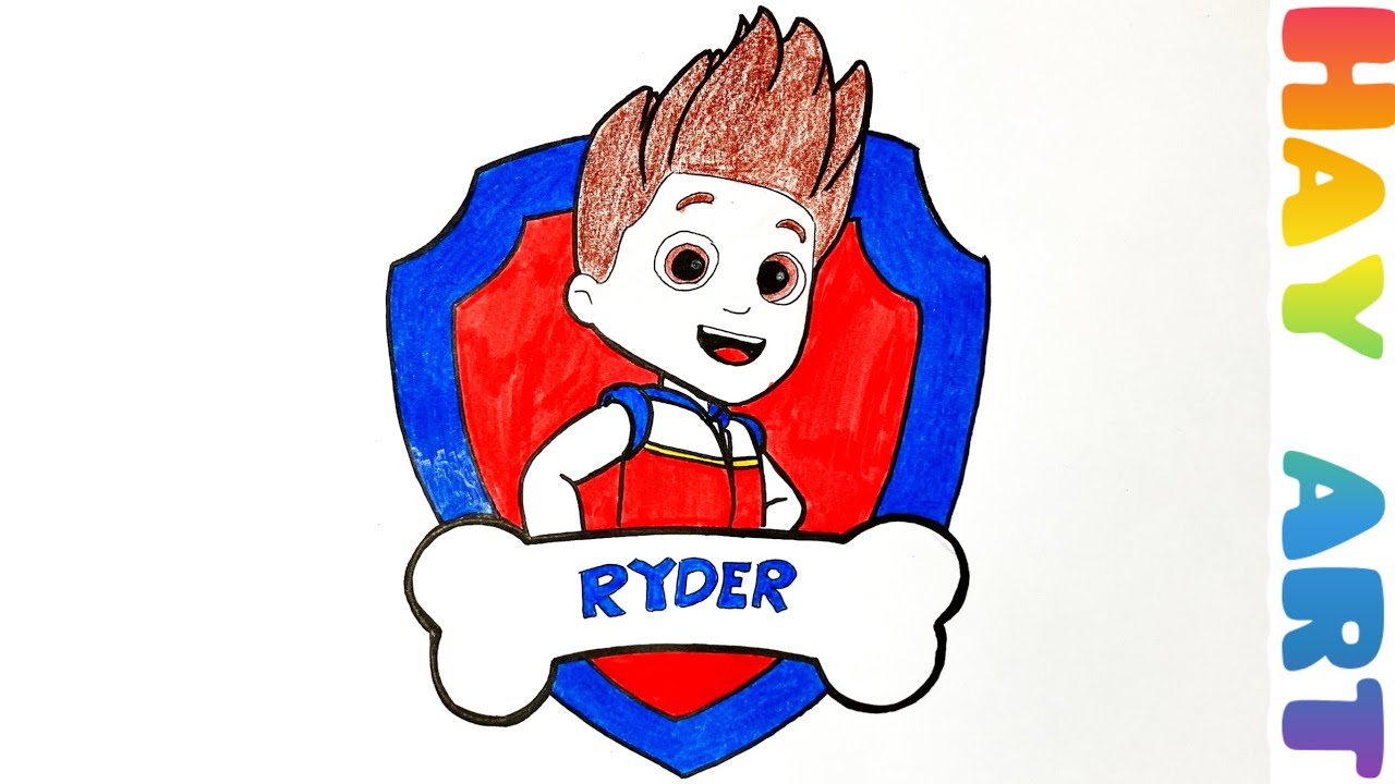 How to draw Ryder from Paw Patrol 🐲🐾🐾🐾🐲 - YouTube