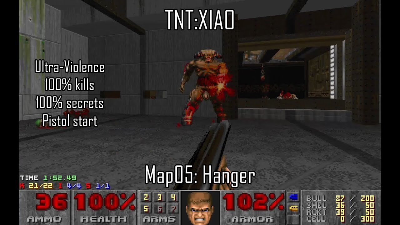 Doom II: TNT:XIAO - Map05: Hanger (UV-MAX) - YouTube
