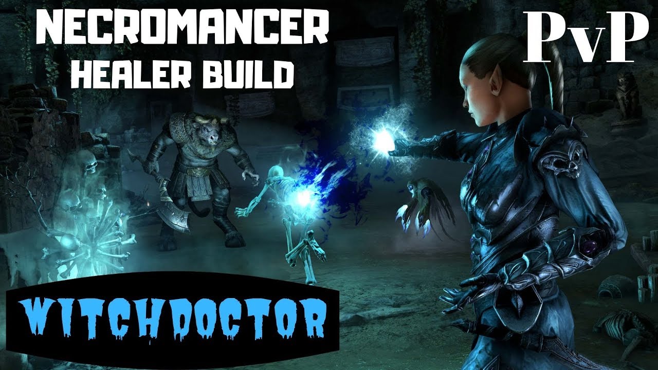 ESO Necromancer Healer Build - The Witchdoctor (PvP) - YouTube