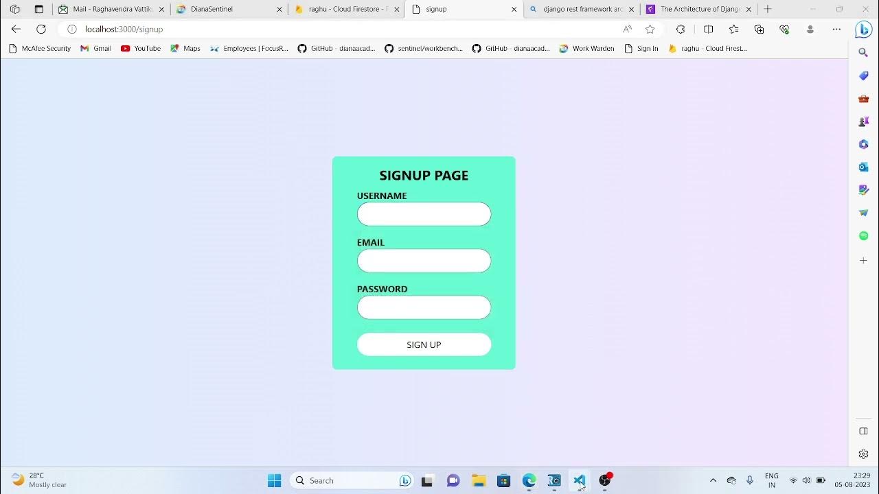 Signup , login working using express.js , firebase - YouTube