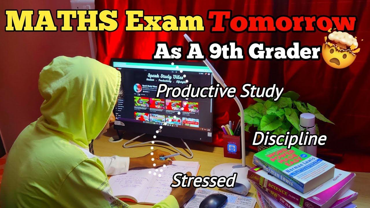 How Did I Studied One Day Before My Maths Exam/Study Vlog As A 9th ...